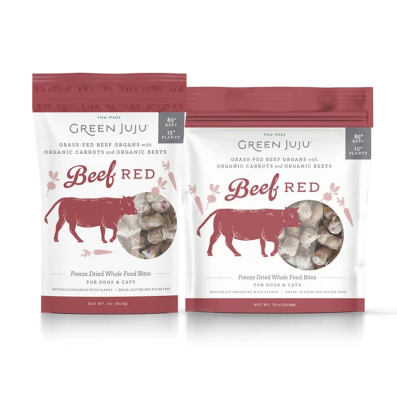 Green Juju Kitchen Freeze-Dried Beef Red Bites – The Dog Bar